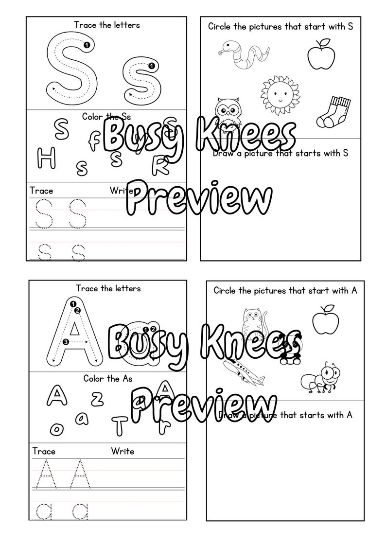 Alphabet Worksheets: Fine Motor Skills, Trace, Letter of the Week ...
