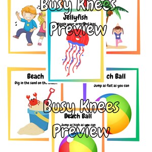 Summer Movement Break Cards, Brain Break Cards, Movement Break ...