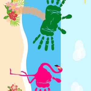 Summer Handprint Craft, Printable Handprint Art, Daycare Activity ...