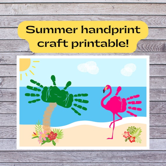 Summer Handprint Craft Printable Handprint Art Daycare - Etsy