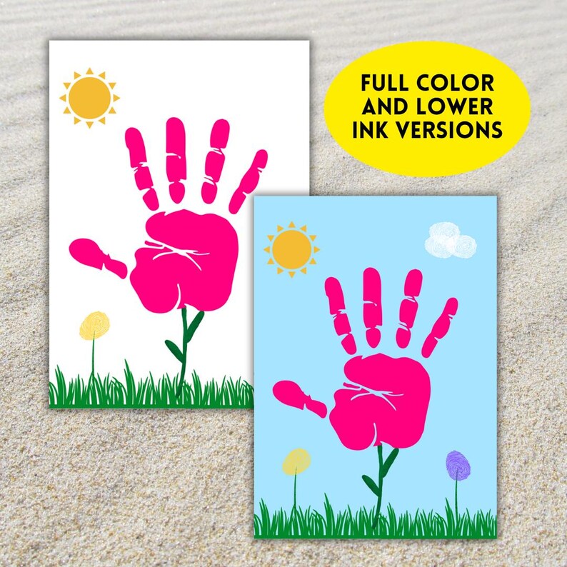 Spring Summer Handprint Craft, Printable Handprint Art, Daycare ...