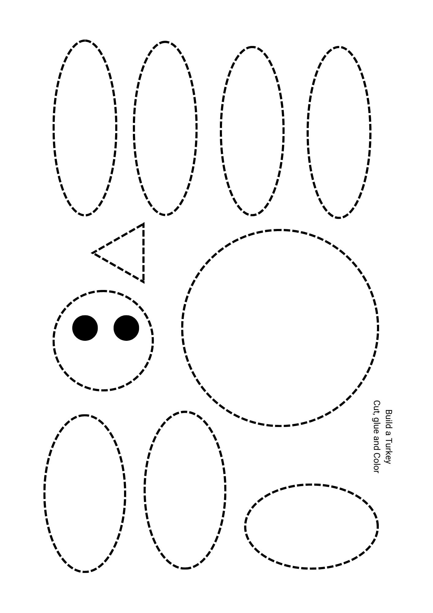 Thanksgiving Fine Motor Activities and Turkey Craft Scissors Practice ...