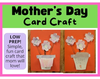 Mother's Day Craft Printable: I Love You to Pieces Card (PDF) - Etsy