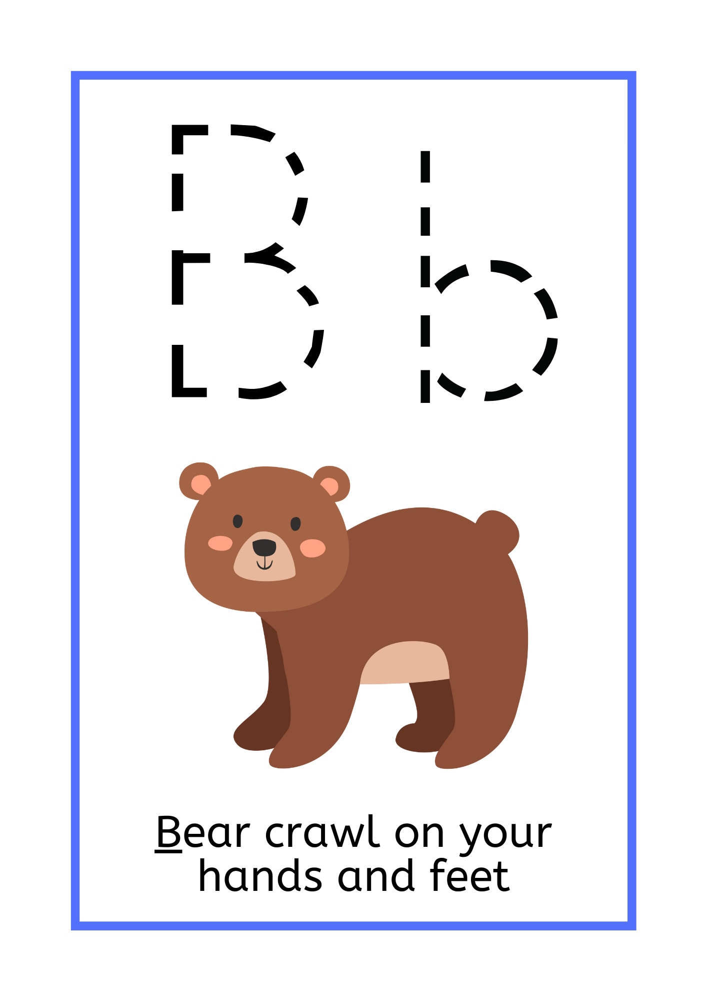 Alphabet Tracing and Movement Worksheets Beginning Sounds, Letter ...