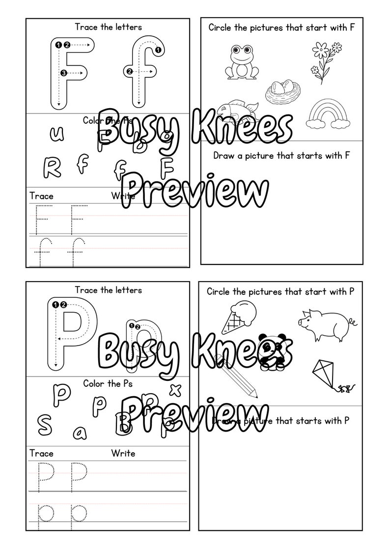 Alphabet Worksheets: Fine Motor Skills, Trace, Letter of the Week ...