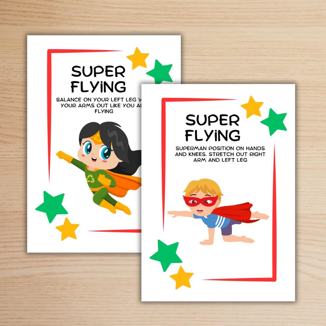 Superhero Movement Break Cards, Brain Break Cards, Movement Break, PE ...