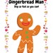 Gingerbread Man Movement Break Cards, Kids Christmas Game - Etsy