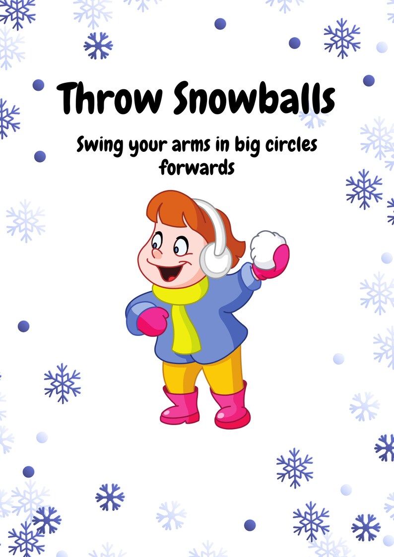 Winter Movement Break Cards, Brain Break Cards, Movement Break ...