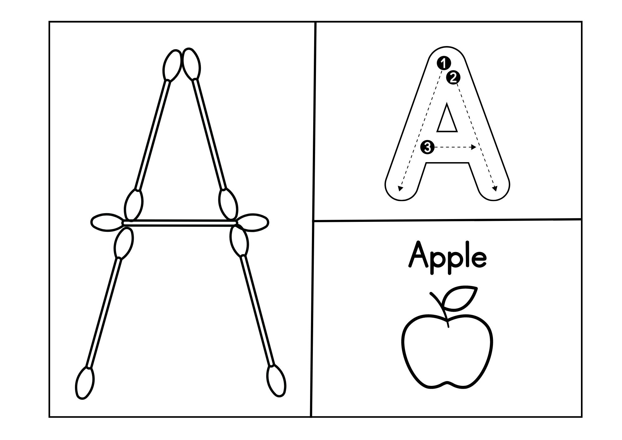 Alphabet Worksheets: Cotton Swab Fine Motor Skills Trace Letter of the ...