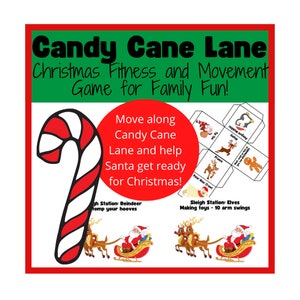 Christmas Holiday Games Printable - Candy Cane Lane Christmas Party ...