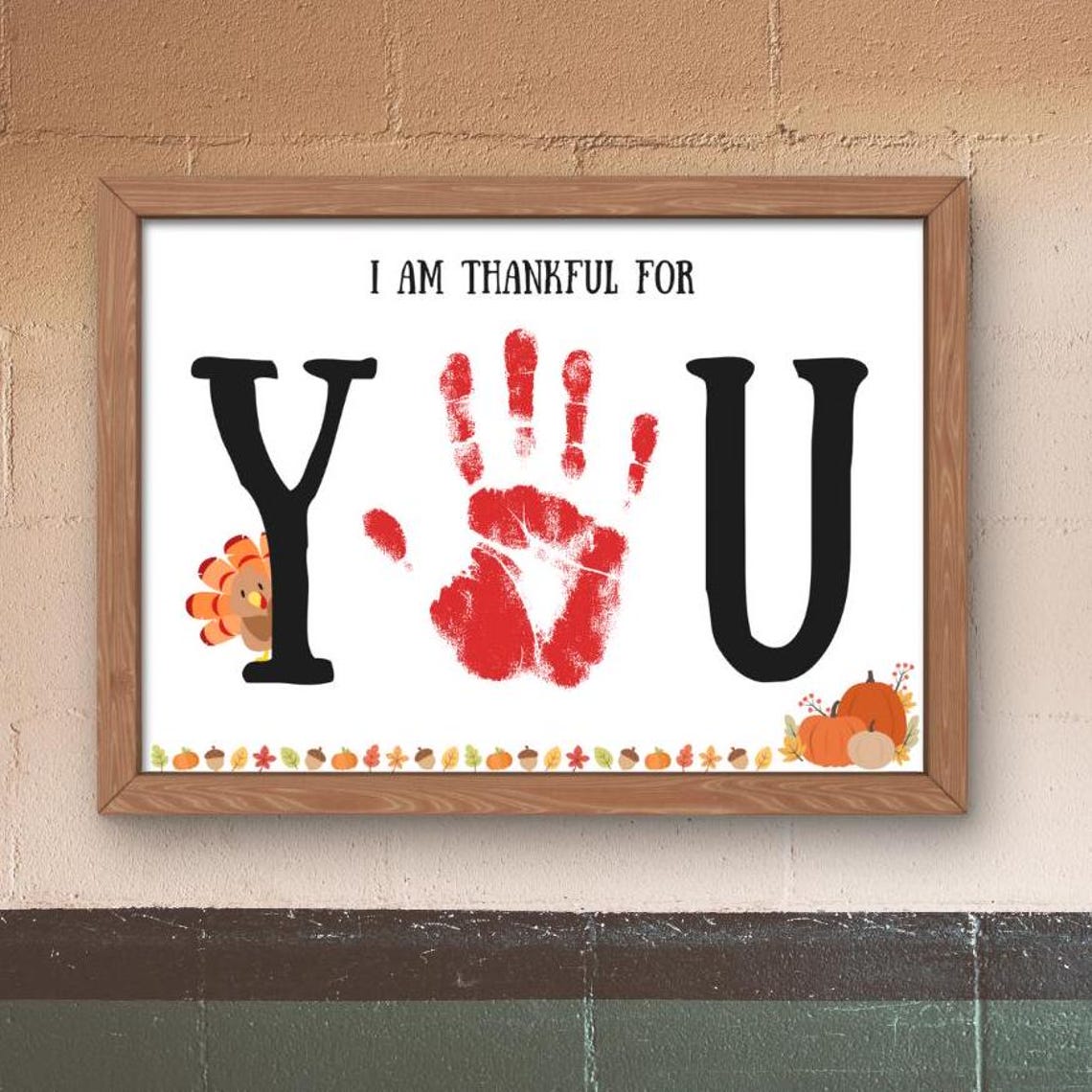 Thanksgiving Handprint Craft, Happy Thanksgiving Handprint Art, Autumn ...