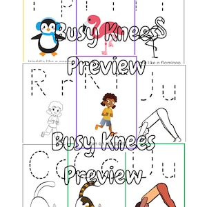 Alphabet Tracing and Movement Worksheets | Beginning Sounds, Letter ...