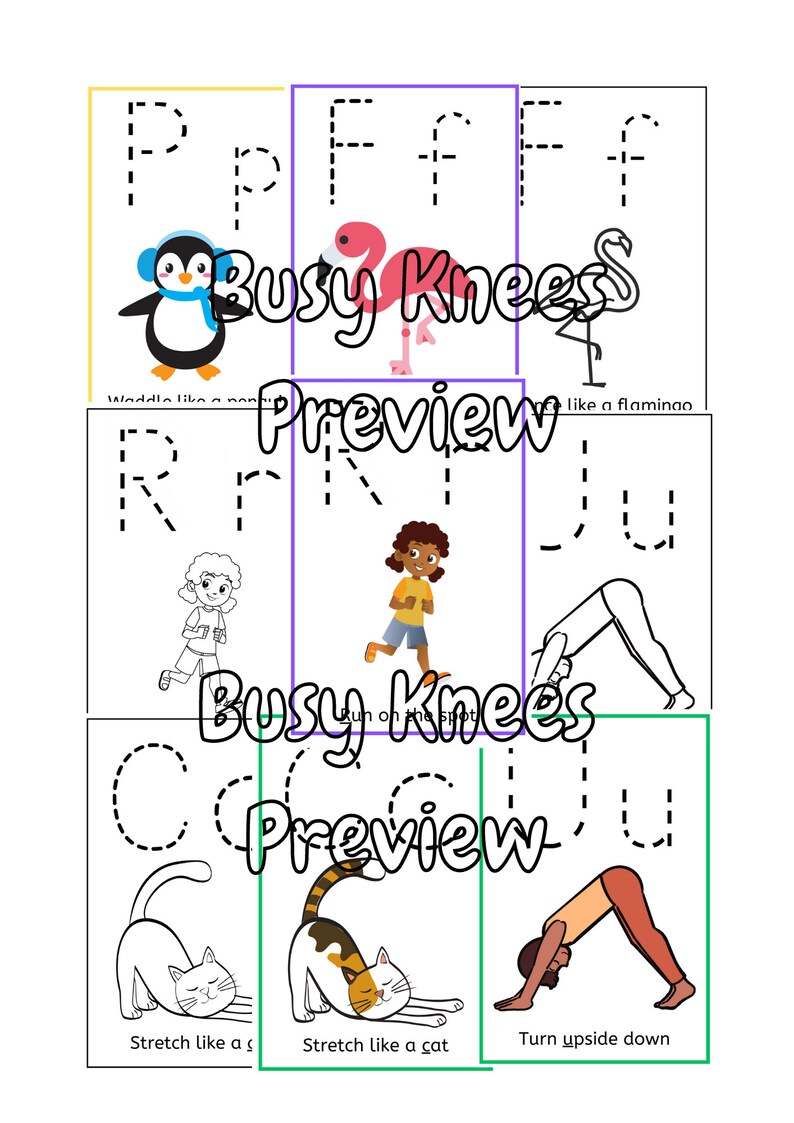 Alphabet Tracing and Movement Worksheets Beginning Sounds, Letter ...