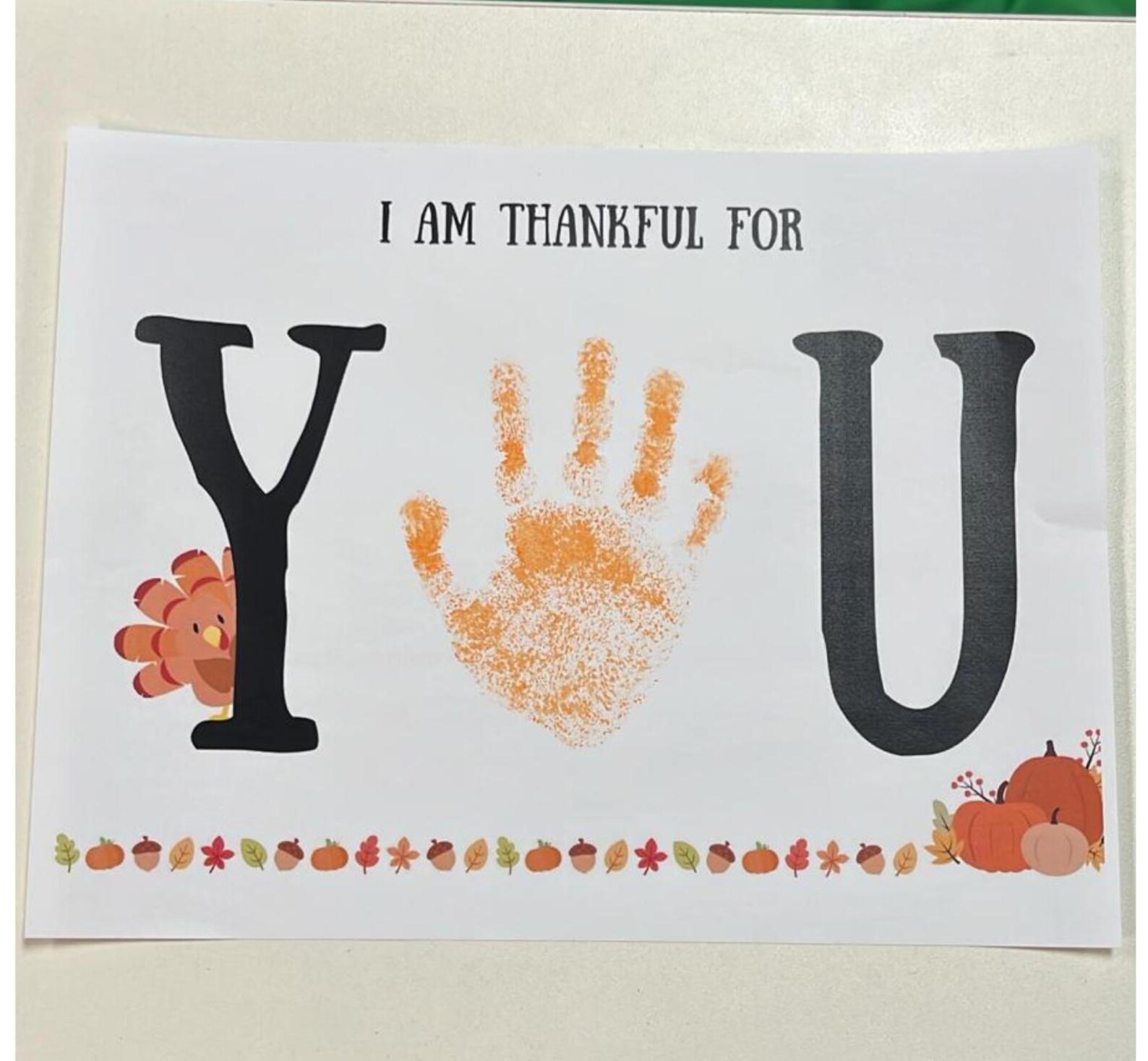Thanksgiving Handprint Craft, Happy Thanksgiving Handprint Art, Autumn ...