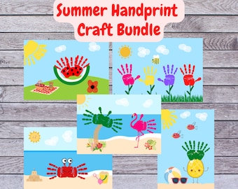 Summer Handprint Craft, Printable Handprint Art, Daycare Activity ...