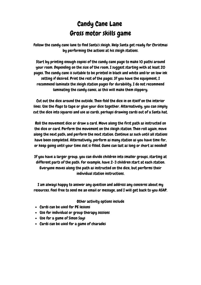 Christmas Holiday Games Printable - Candy Cane Lane Christmas Party ...