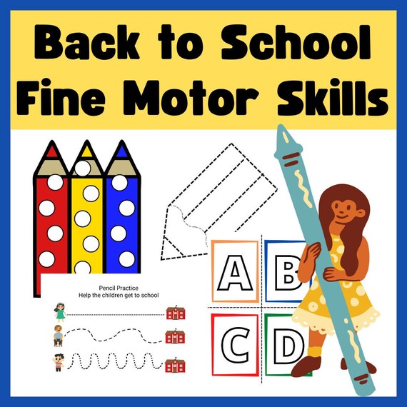 Back to School Fine Motor Skills Activity Pack Including - Etsy