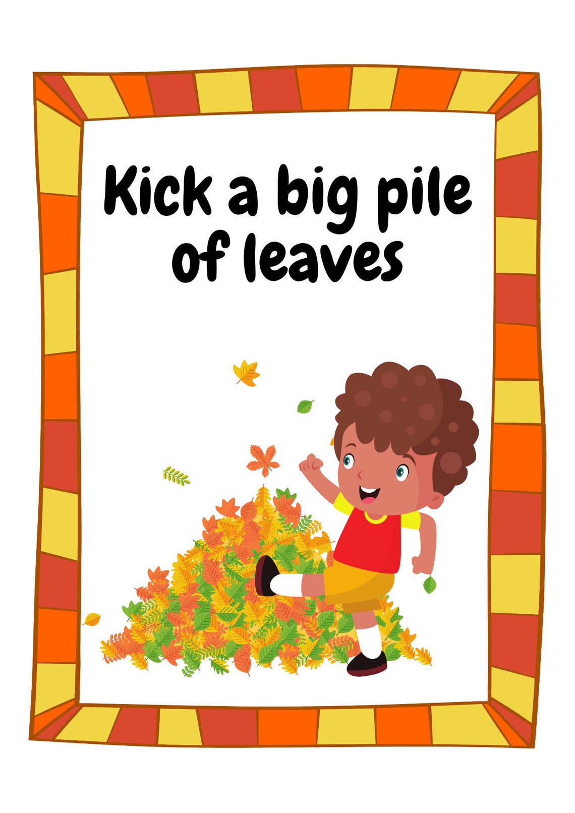 Fall Movement Cards and Brain Break Cards, Autumn Game, Fall Printable ...