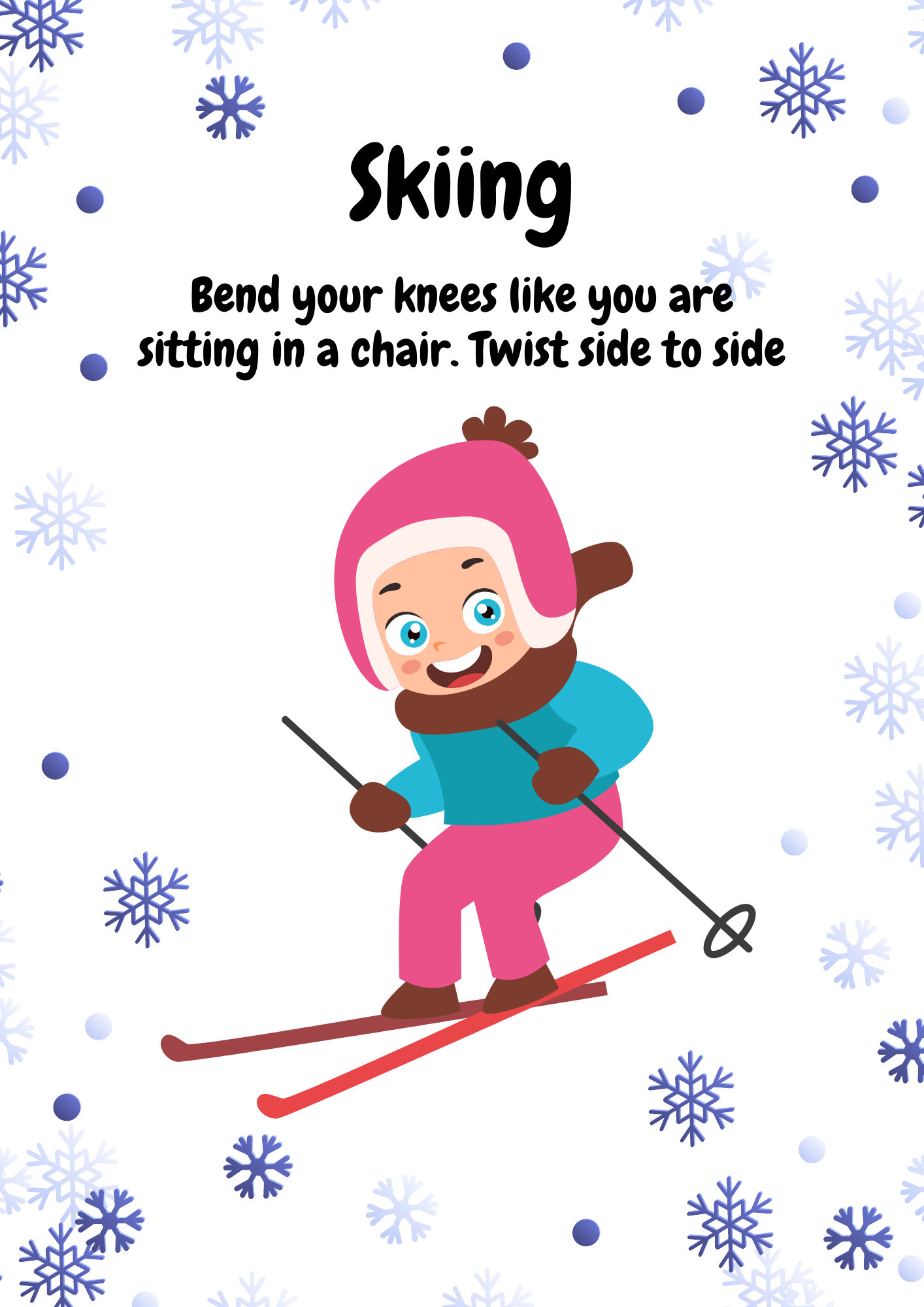 Winter Movement Break Cards, Brain Break Cards, Movement Break ...