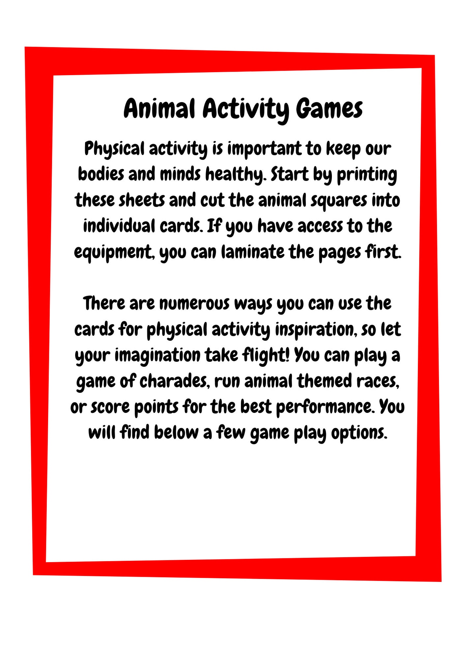 Movement Break Cards Brain Break Cards Movement Break - Etsy