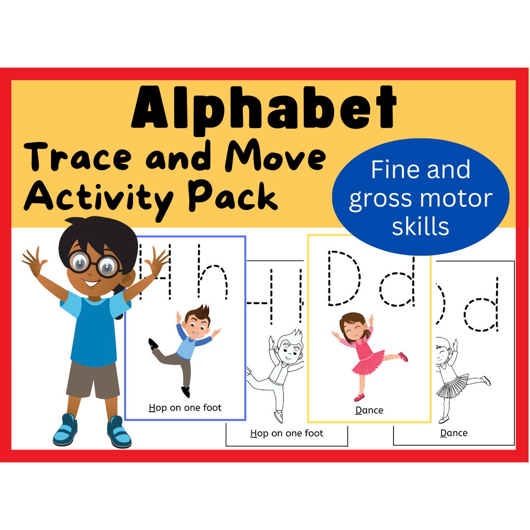 Alphabet Tracing and Movement Worksheets | Beginning Sounds, Letter ...