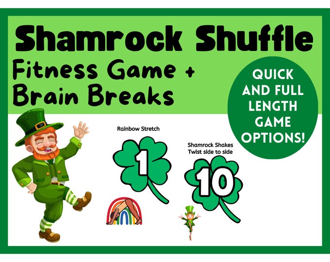 St Patrick's Day Movement Cards, St Patricks Day Classroom Activity, St ...