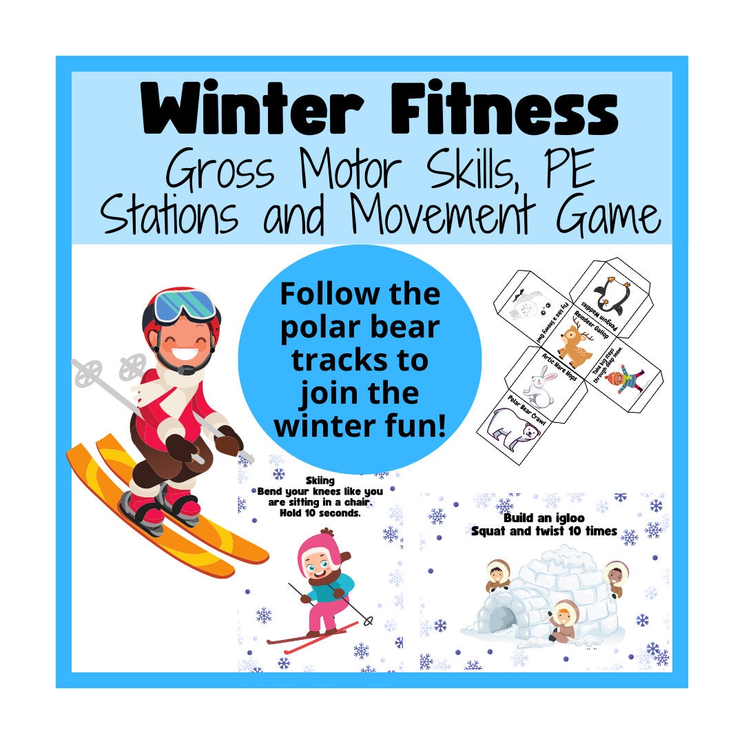 Winter Kids Games Printable - Party Game for Kids - Fitness and ...