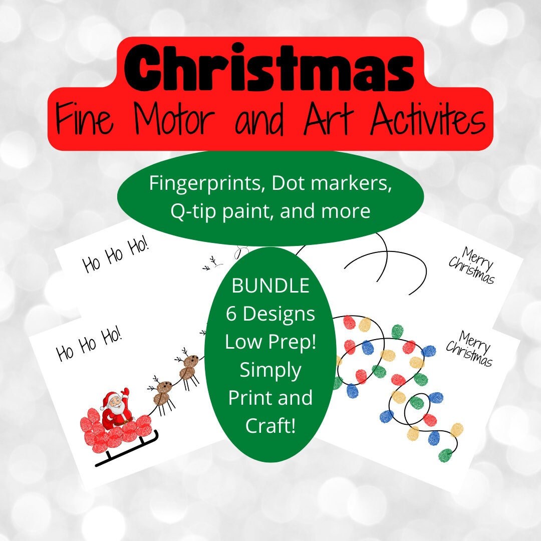 Christmas Fingerprint Art | Kids Christmas Activity | Kids Christmas ...