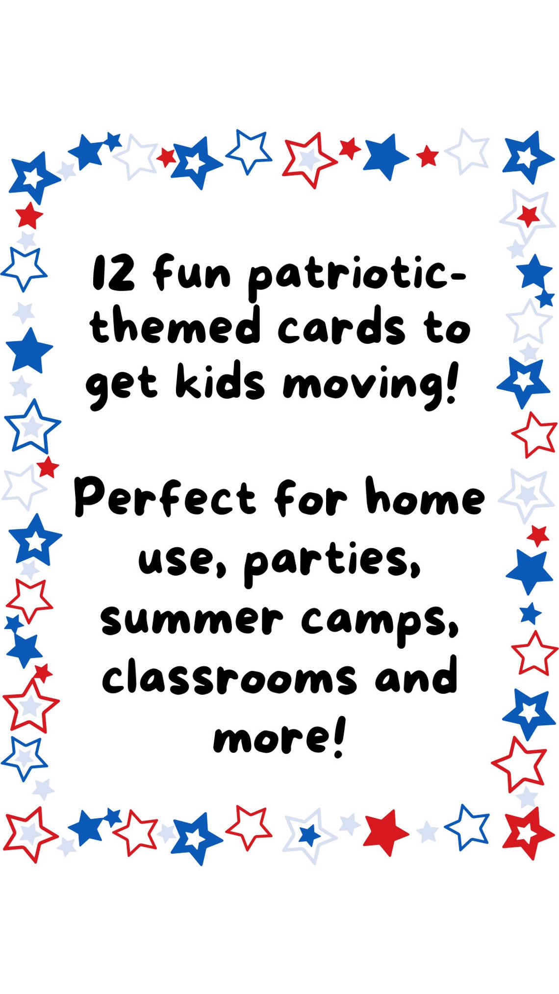 4th of July Game and Movement Cards, Action Cards, Circle Time ...