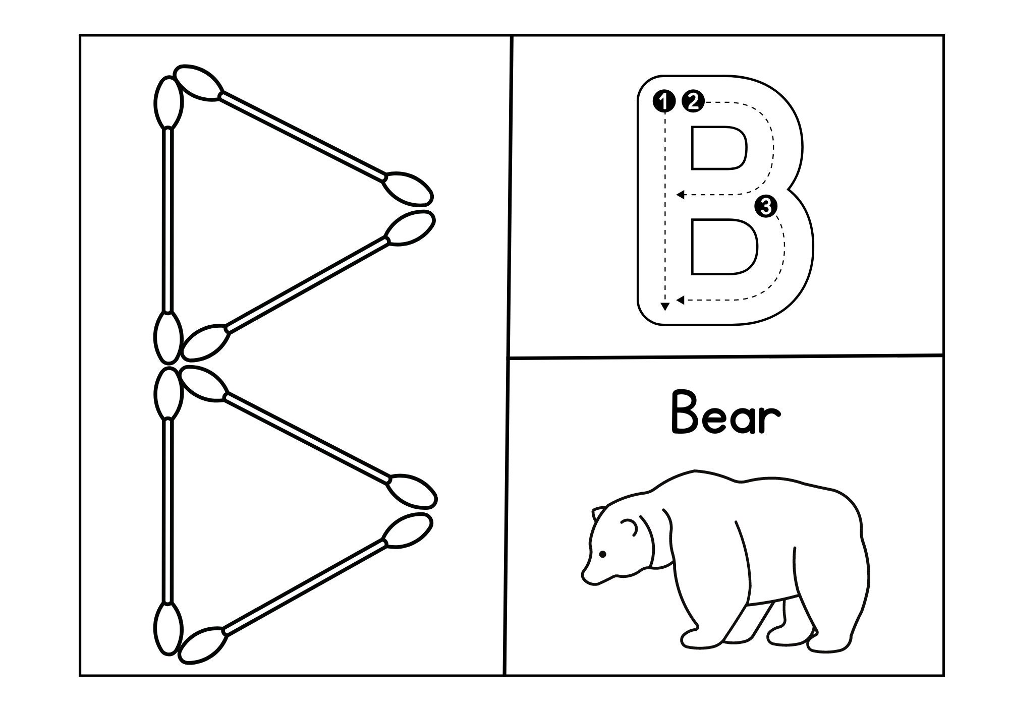 Alphabet Worksheets: Cotton Swab Fine Motor Skills Trace Letter of the ...