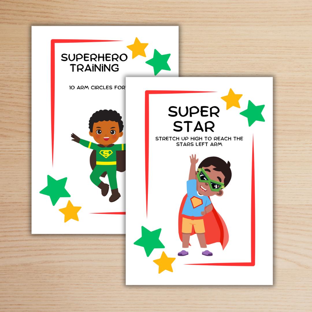 Superhero Movement Break Cards, Brain Break Cards, Movement Break, PE ...