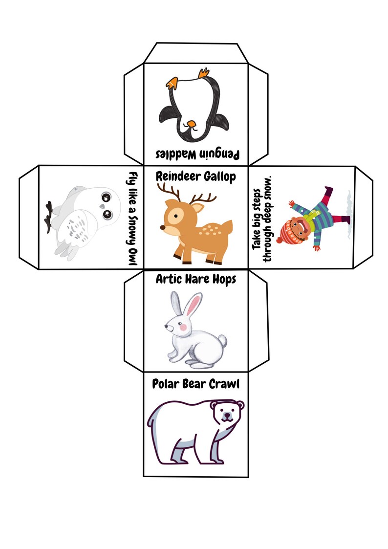 Winter Fitness and Motor Skills Game – Polar Bear Fitness, PE Activity ...