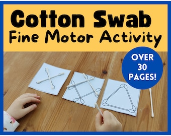 Fine Motor Activities With Q-tip for Preschool and Kindergarten Kids - Etsy