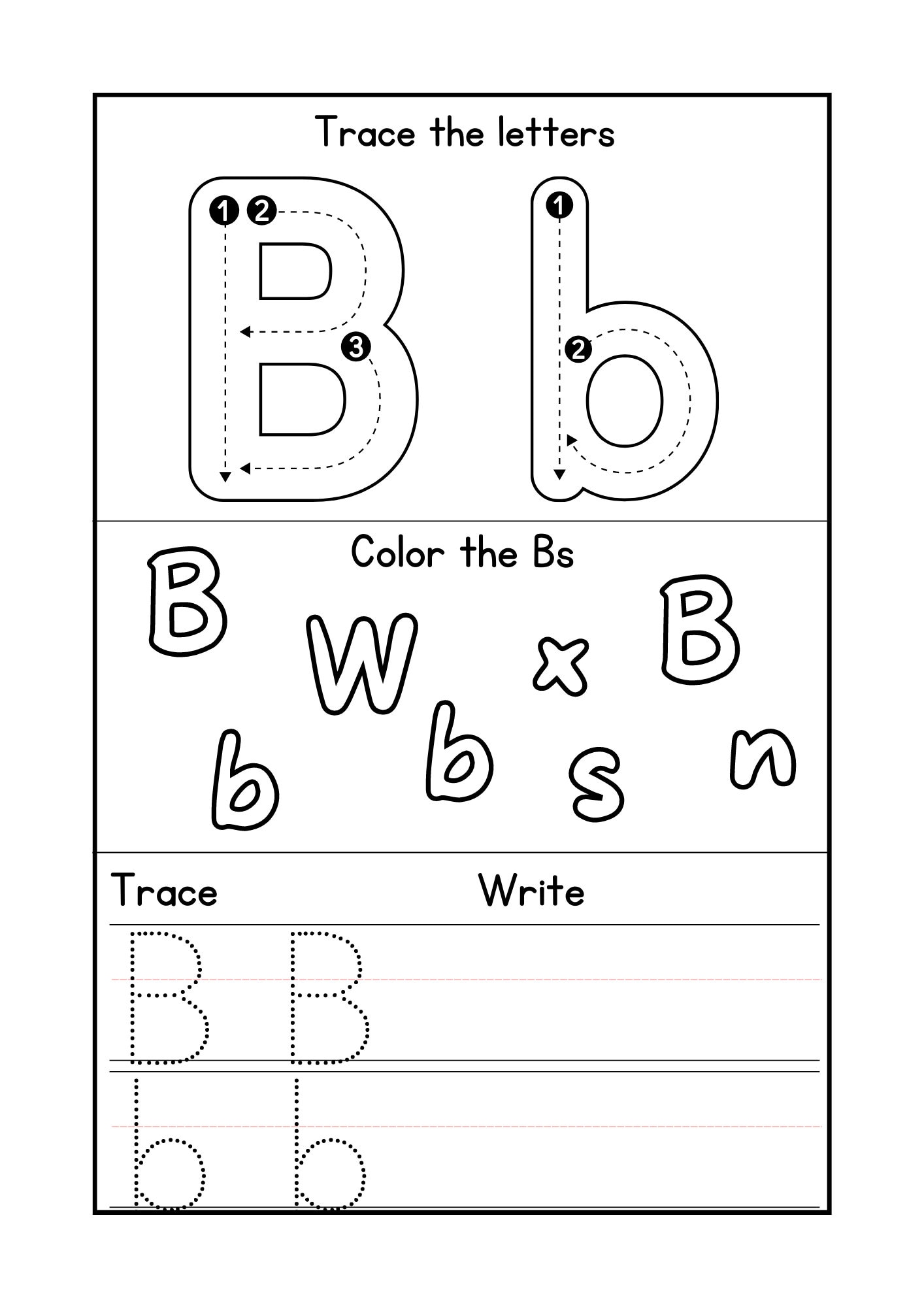 Alphabet Worksheets: Fine Motor Skills, Trace, Letter of the Week ...