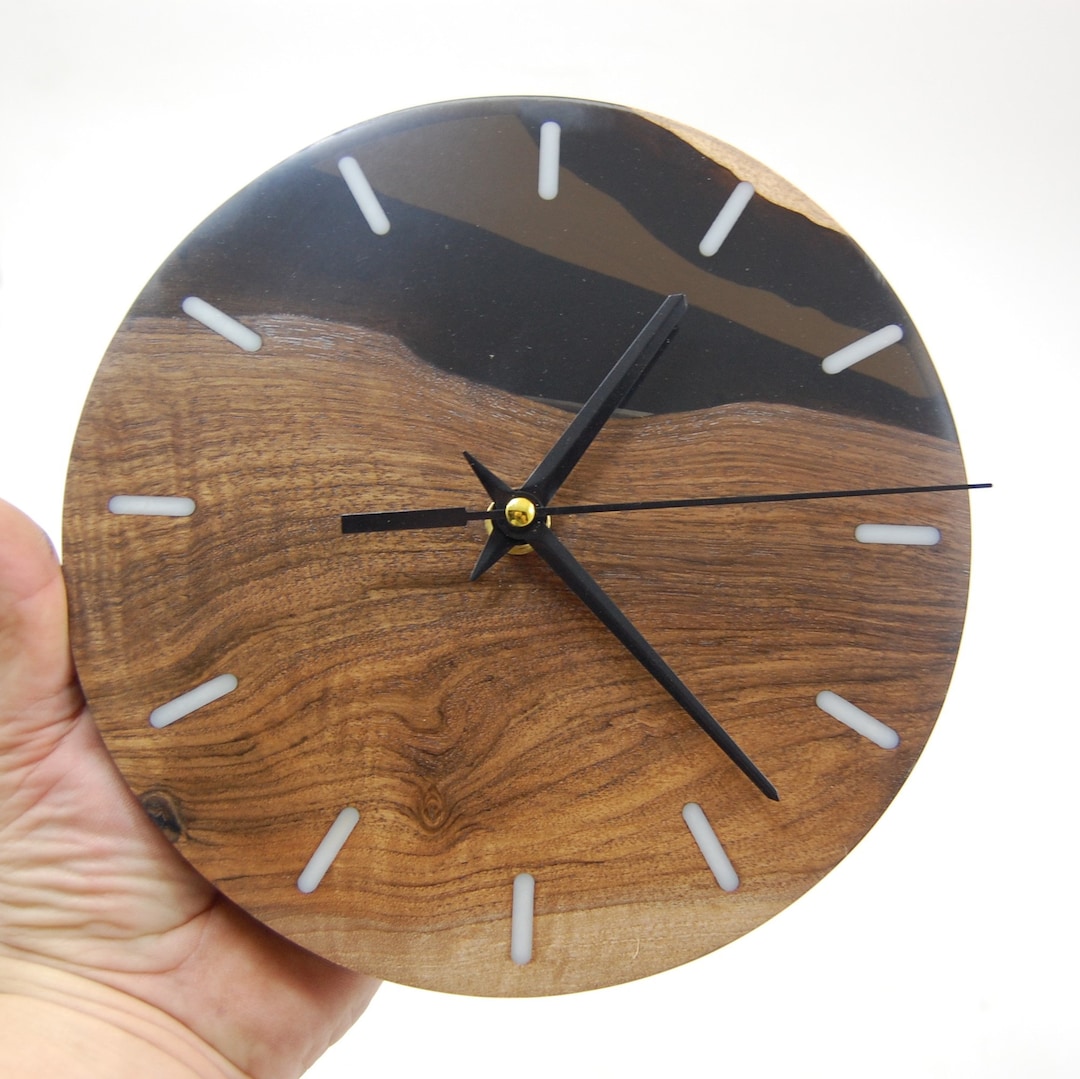 Epoxy Clock, Resin Clock, Clock for Wall, Epoxy Wall Clock, Wooden Wall ...
