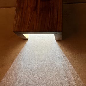 Handcrafted Walnut Wood LED Wall Sconce – Modern Ambient Lighting - Etsy