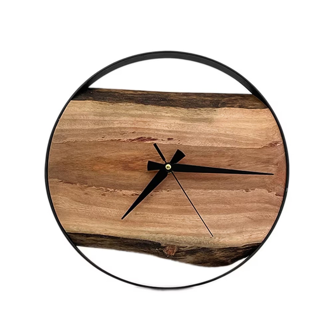 READY TO SHIP, Eucalyptus Wood Clock, Tree Slice Wall Clock, Live Edge ...