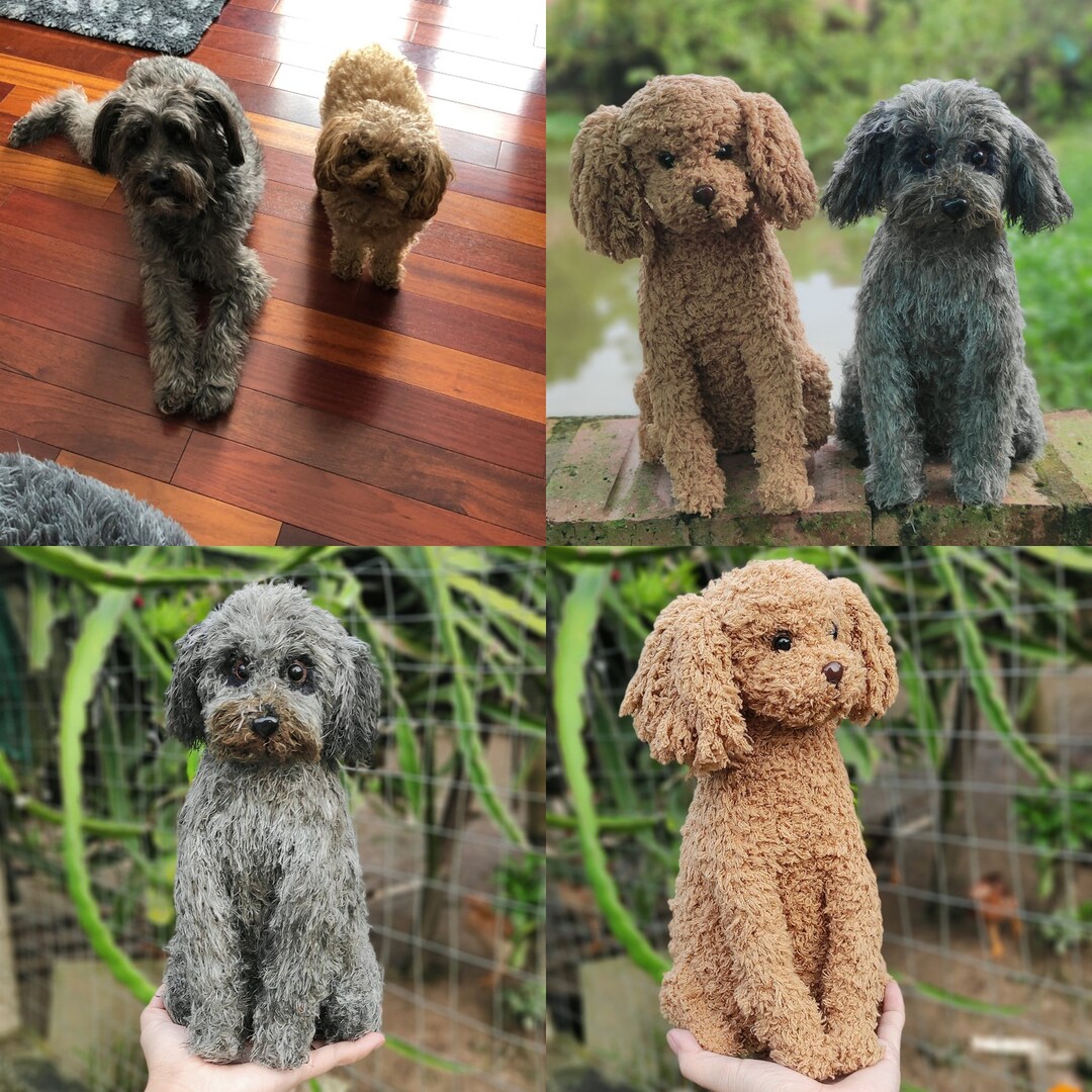 Custom Handmade Crochet Dog Plush, Personalized Pet Doll, Amigurumi Dog ...