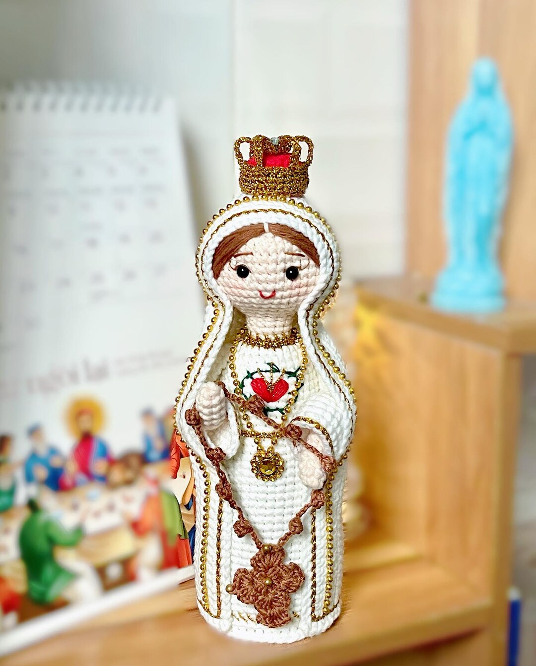 Our Lady of Fatima Crochet Doll – Handmade Catholic Plush, Amigurumi ...