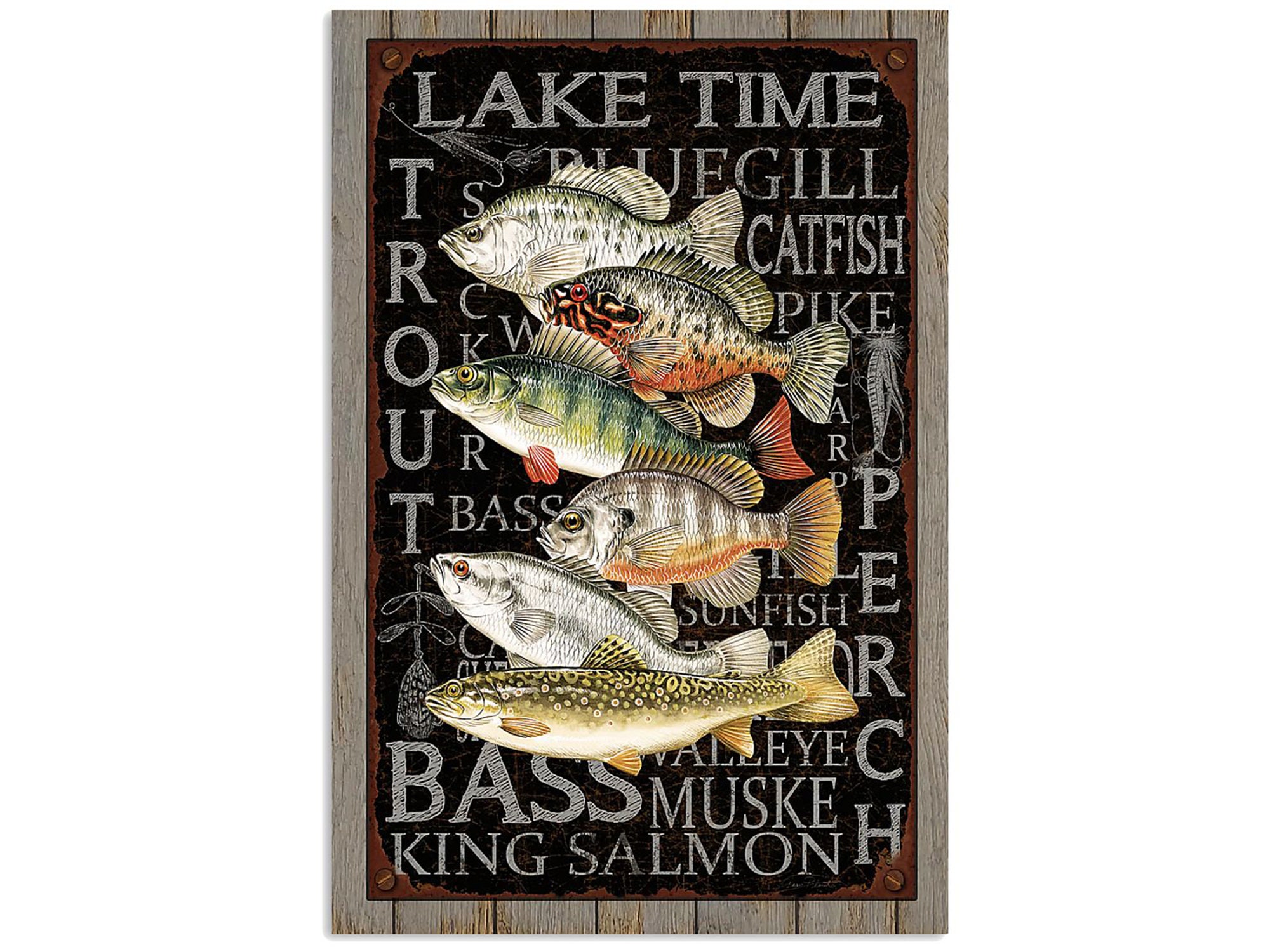 Different Types of Fish Print, Fish Print, Fly Fishing Art, Fishing ...
