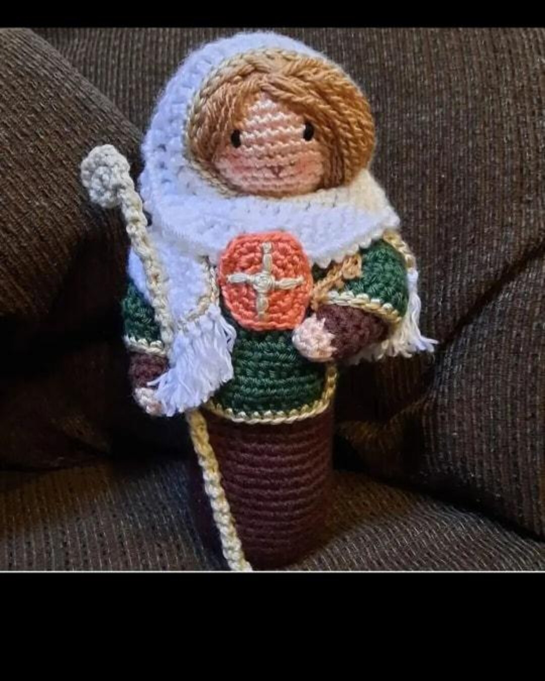 Saint Columba of Iona Crochet Doll – Celtic Monk Plush – Handmade ...