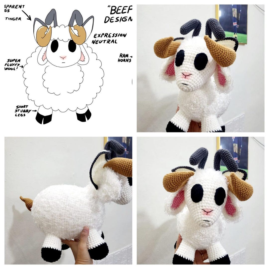 Custom Handmade Ram Figurine | Personalized Crochet Sheep Toy | Unique ...