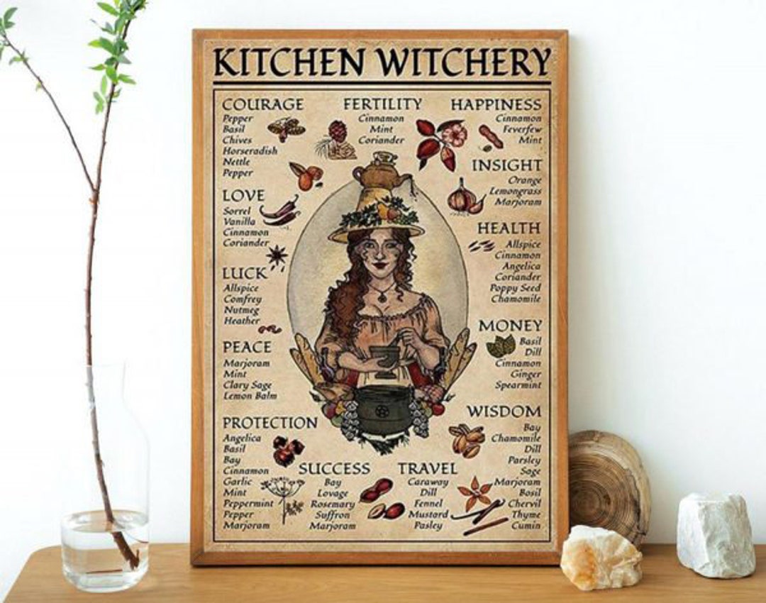 Kitchen Witchery Poster, Witches Poster, Witches Art, Witches Magic ...