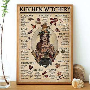 Kitchen Witchery Poster, Witches Poster, Witches Art, Witches Magic ...