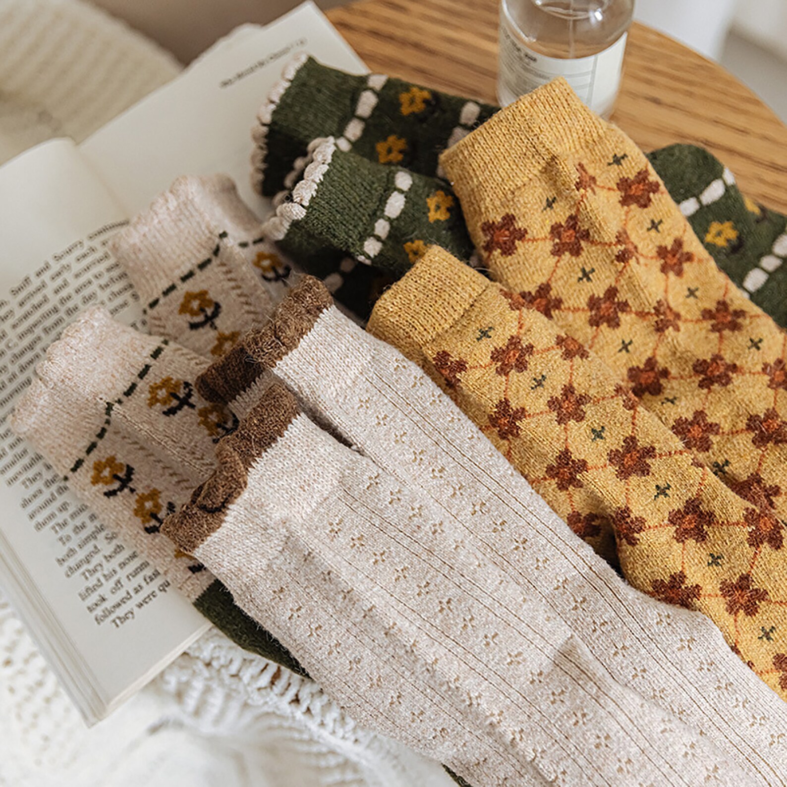 Creative Flower Socks/cotton Crew Floral Socks/cute Flower - Etsy