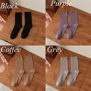 10 Colors Solid Color Sockskin Tone Socksunisex Cotton - Etsy