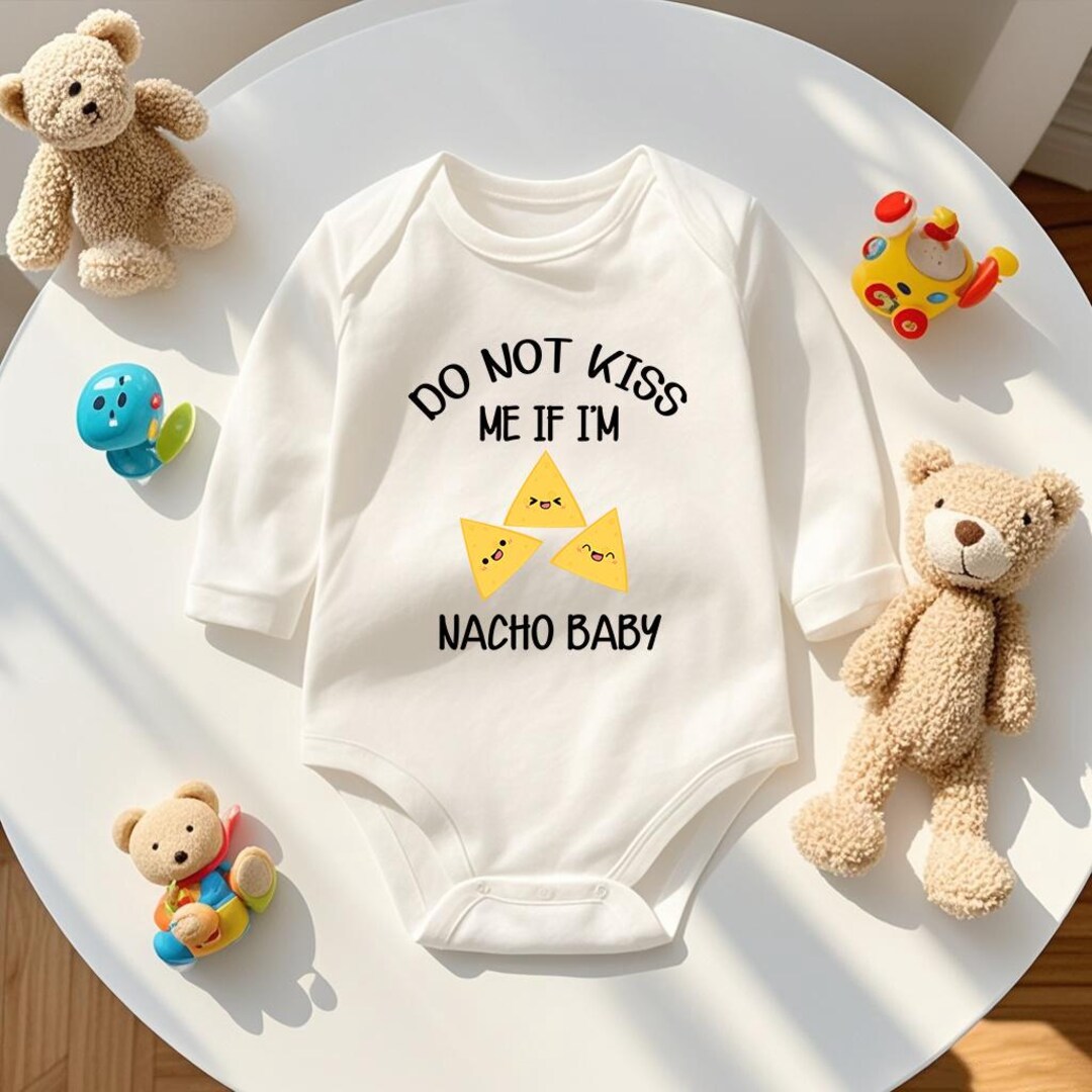 Do Not Kiss Me If I'M Nacho Baby Custom Outfit, Funny Nacho Clothes for ...