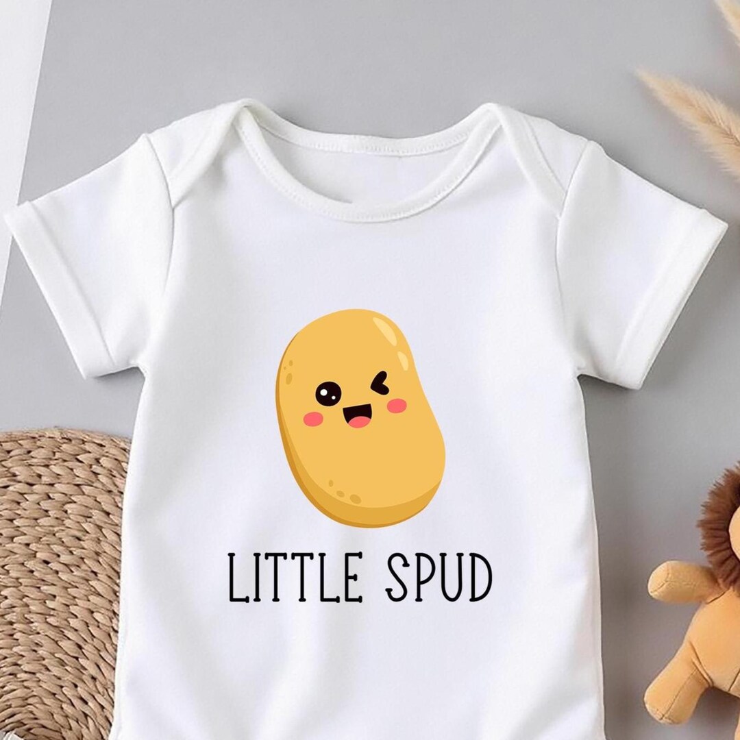 Little Spud Baby Outfit, Potato Baby Gift, Vegan Baby Clothes, Farm ...