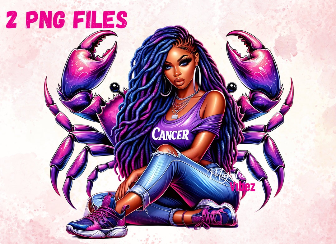 Cancer Zodiac Girl Clip Art Cancer Crab PNG Cancer Zodiac Urban Hip Hop ...