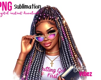 God First PNG Black Girl Clipart Prayer Blessed Always Pray African ...